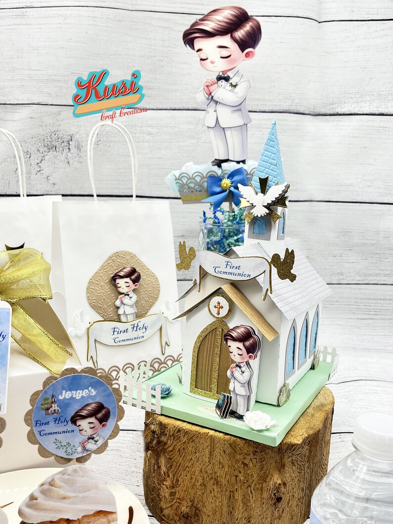 First Communion Cake Topper Boy/girl, Celebrate First Communion - Boy ...
