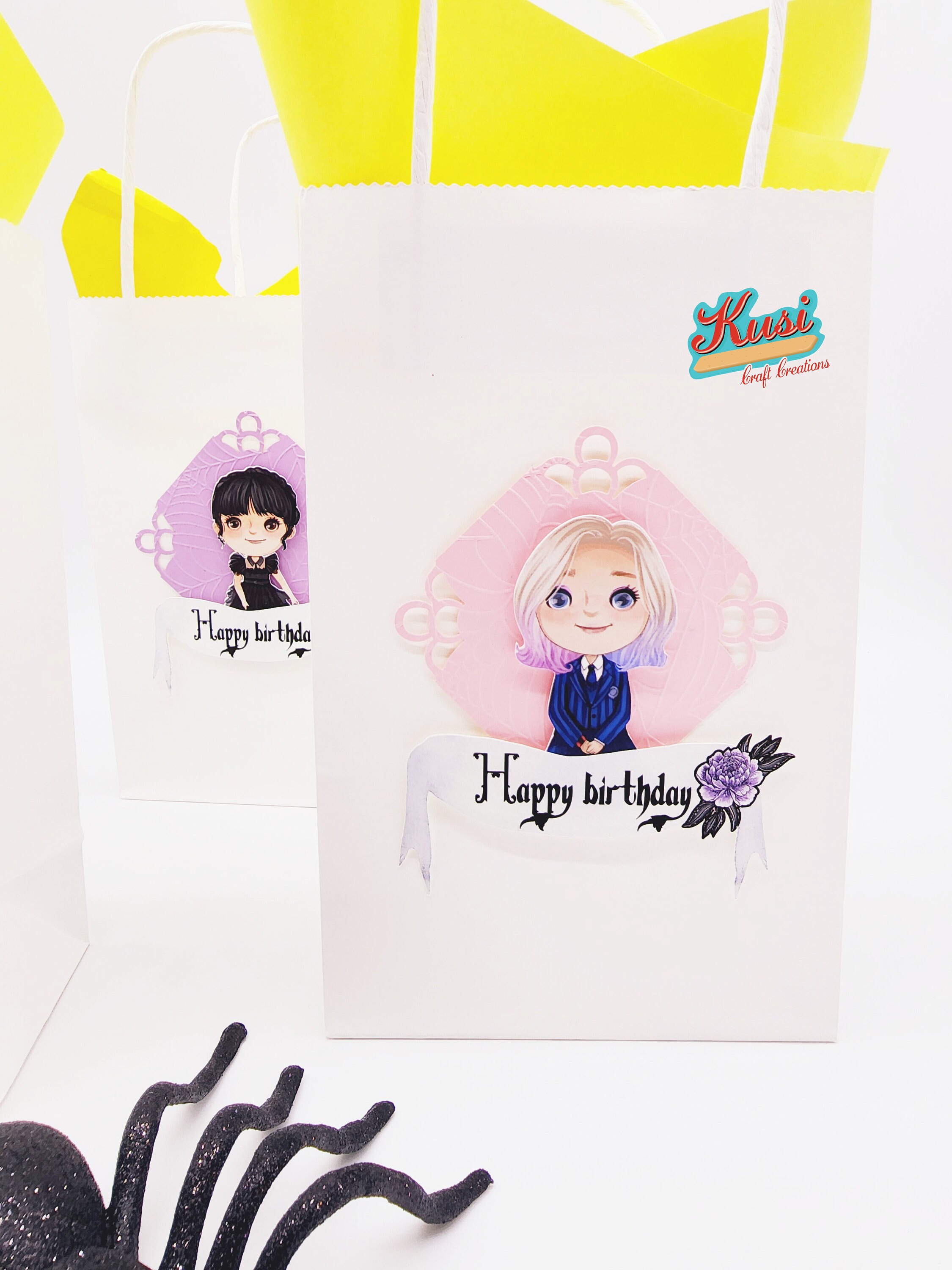 Wednesday Adams Party Favor Bags, Wednesday Adams Goodie Bags, Family ...