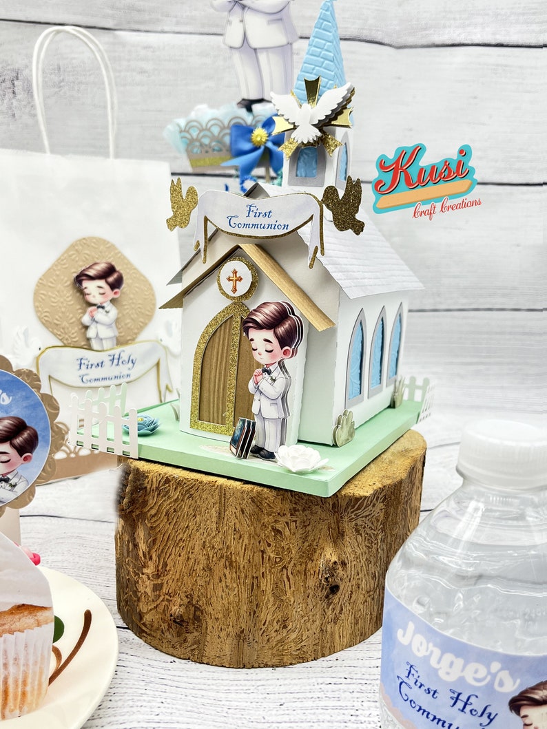 First Communion Cake Topper Boy/girl, Celebrate First Communion - Boy ...