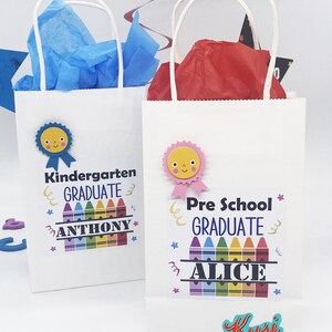 Kindergarten Favor Bags, Graduation Favor Bags / Pre- K Party ...