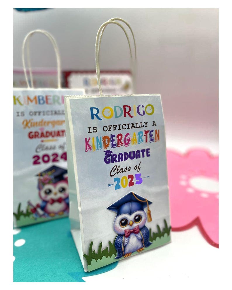Personalized Kindergarten Graduation Favor Bags - Set of 6 - Etsy