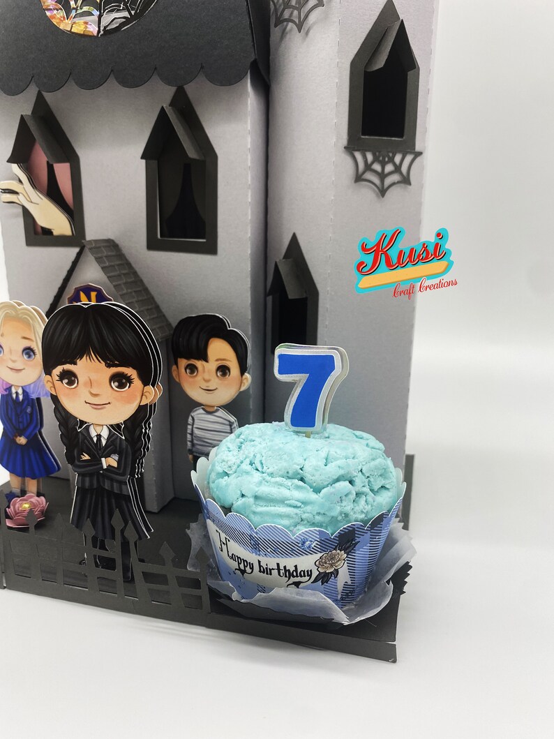 Wednesday Addams 3D Mansion/ Wednesday Cupcake Holder Tray, Wednesday ...