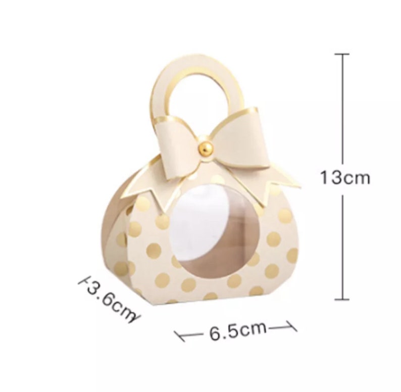 Mini Polka-dot Gift Box Bag With Bow & Personalized Message - Etsy