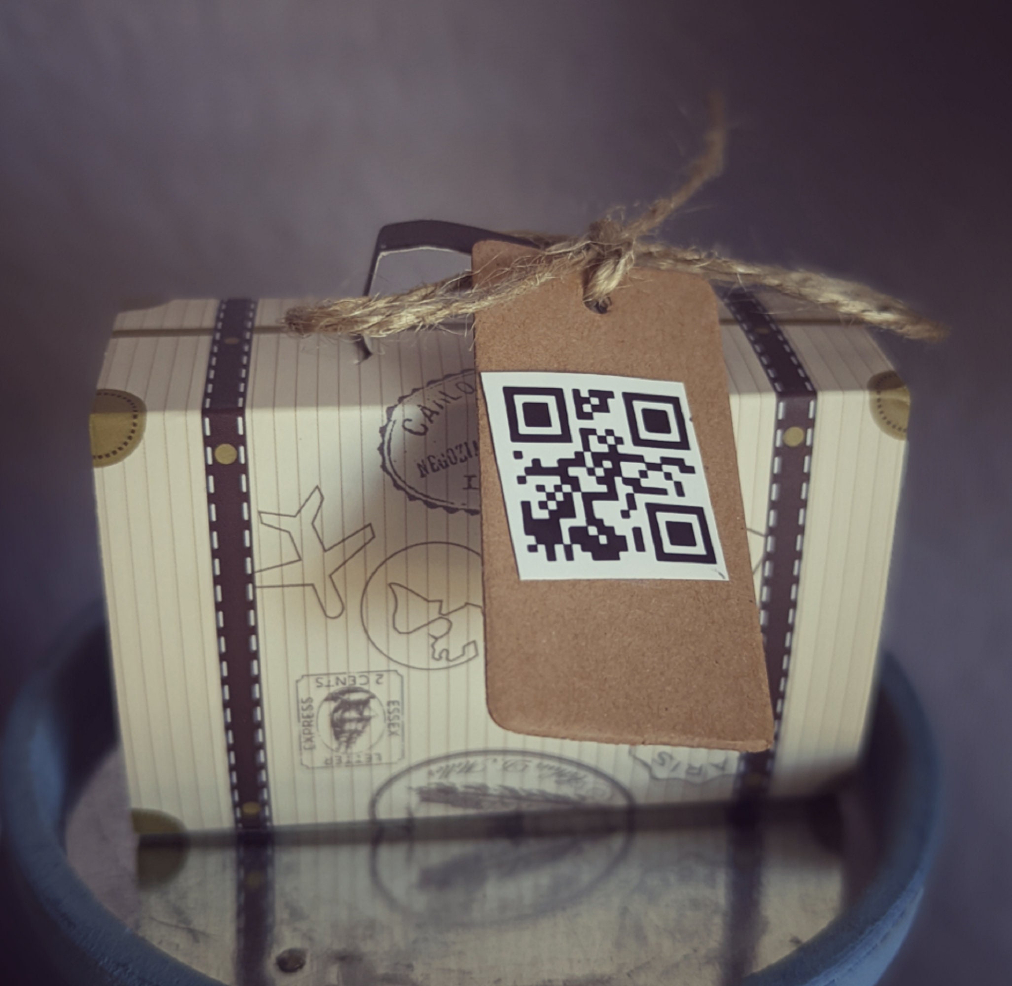 Travel Suitcase Gift Box With Personalized Qrcode Message - Etsy