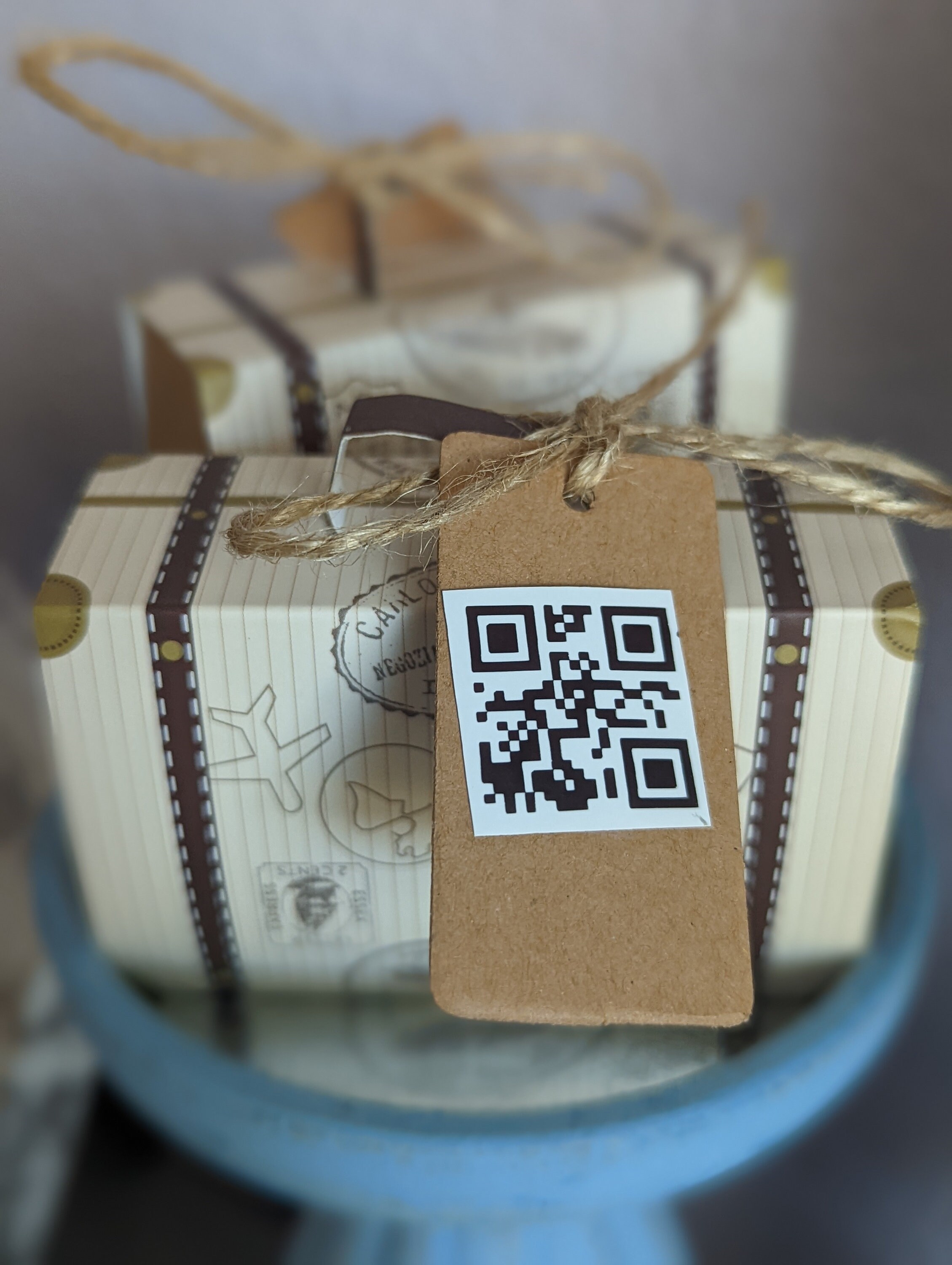 Travel Suitcase Gift Box With Personalized Qrcode Message - Etsy