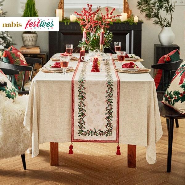 Holly Berries Table Runner - Etsy