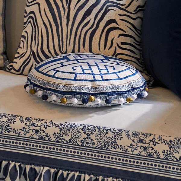 Blue Pattern Pillow Cover - Etsy