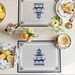 Retro Blue and White Pattern Placemats, Chinoiserie PU Leather Heat ...
