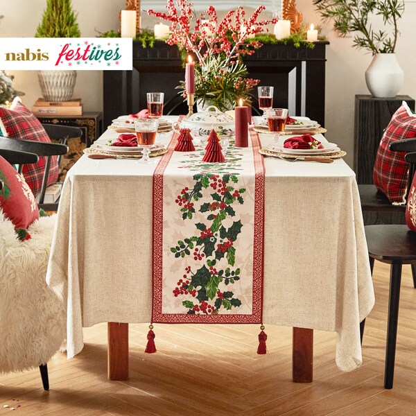 Holly Berries Table Runner - Etsy