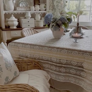 Elegant Intricate Embroidery Tablecloth, Handmade Craft, Wedding Gift ...