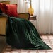Luxury Dark Green Velvet Throw Blanket,european Style Soft Velvet ...