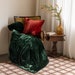 Luxury Dark Green Velvet Throw Blanket,european Style Soft Velvet ...