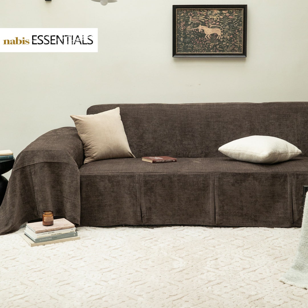 Chocolate Brown Sofa Covers Custom Size Sofa Slipcovers Couch Covers Furniture Covers Anti ...