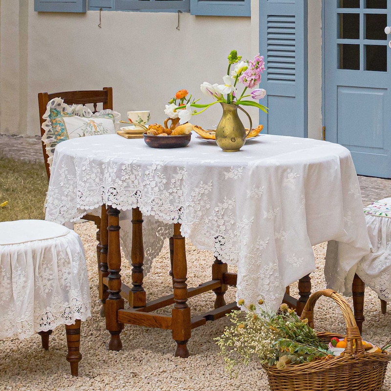 Lace Tablecloth - Etsy