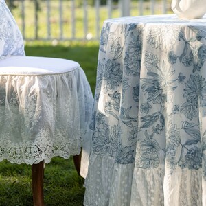 Spring Dining Decor Embroidered Floral Tablecloth Handmade Waterproof ...