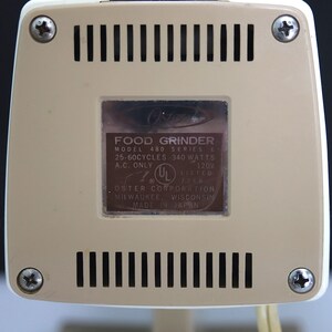 Oster Food Meat Grinder Model 480 Series E, With Extra Grinder Head and ...