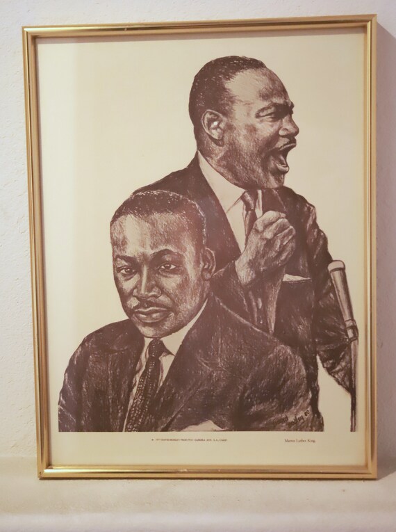 Martin Luther King Jr. MLK Print 1980 David Mosley Prod. | Etsy