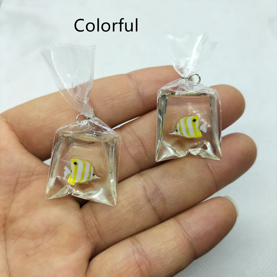 2952mm Cartoon Animal Fish Charm Resin Colorul Water Bag Fish - Etsy
