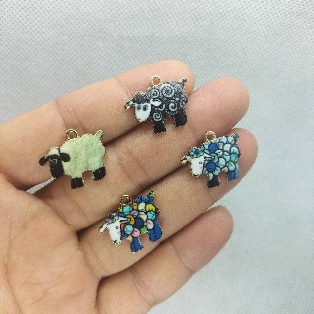 17*21mm Gold Metal Animal Sheep Charm Cartoon Charms Pendant for ...