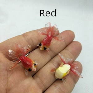 Good Luck Goldfish Charm Carton Animal Resin Simulation Animal Fish ...