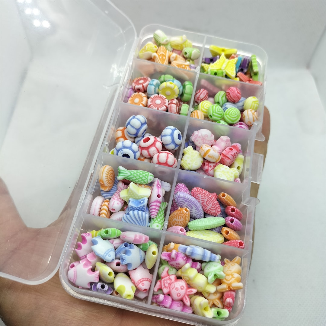 Mix Children's Bracelet Beads Diy Handmade Animal Ocean Beaded Gift Box ...
