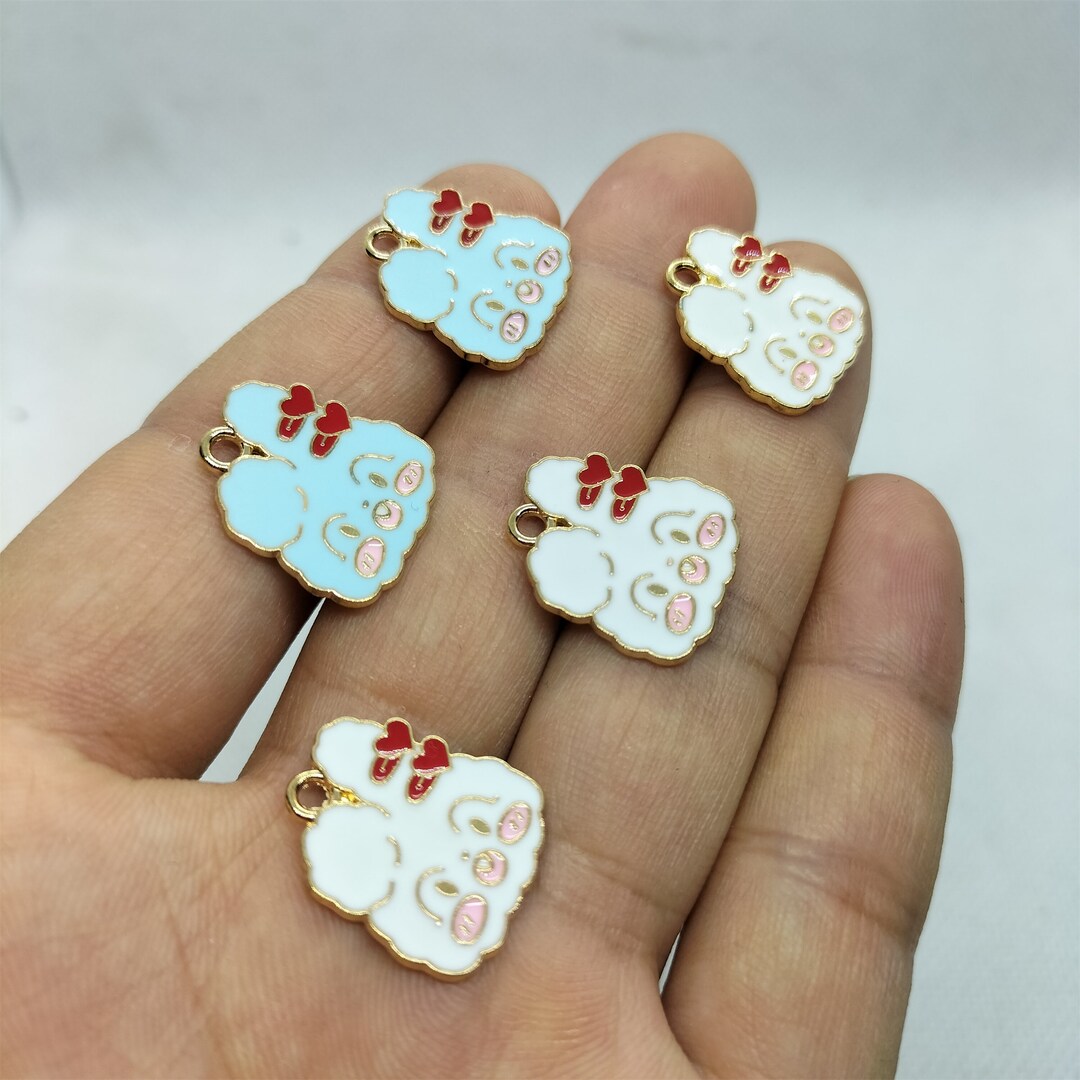 1619mm Gold Metal Charm Enamel Cartoon Animal Charms Pendant for DIY ...