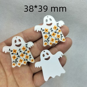 Halloween Skull Pumpkin Charm Ghost Charms Acrylic Flower Pendant for ...