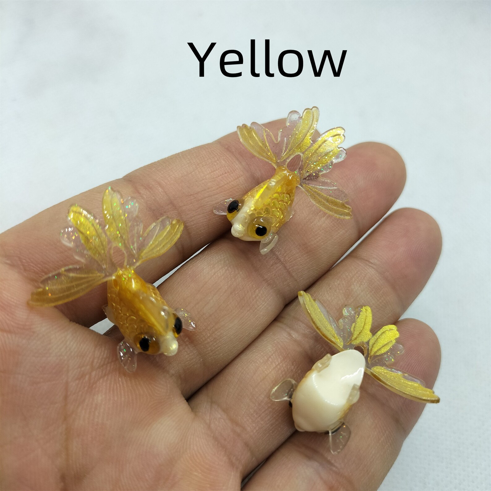 Good Luck Goldfish Charm Carton Animal Resin Simulation Animal Fish ...