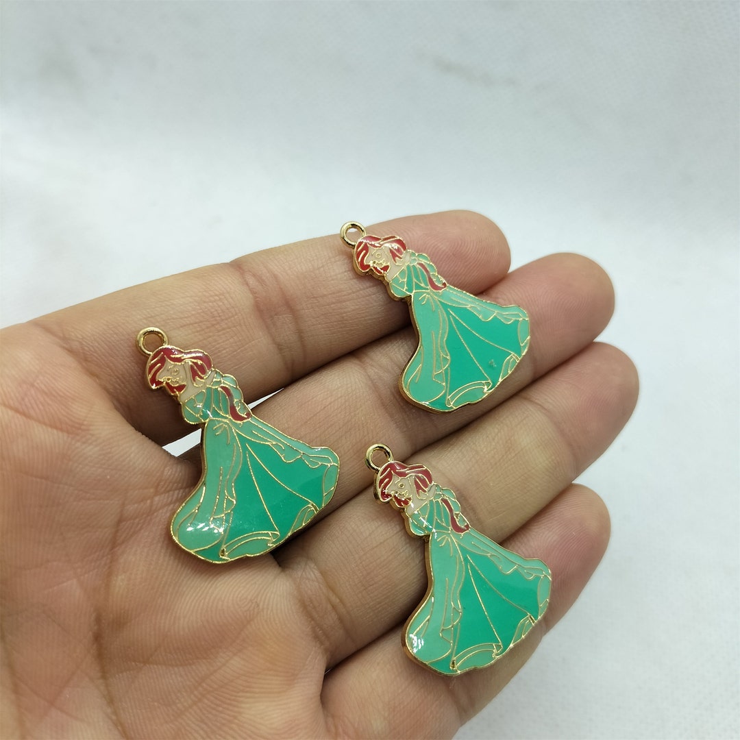 24*32mm Gold Charm Metal Enamel Character Charm Cartoon Charms Pendant ...