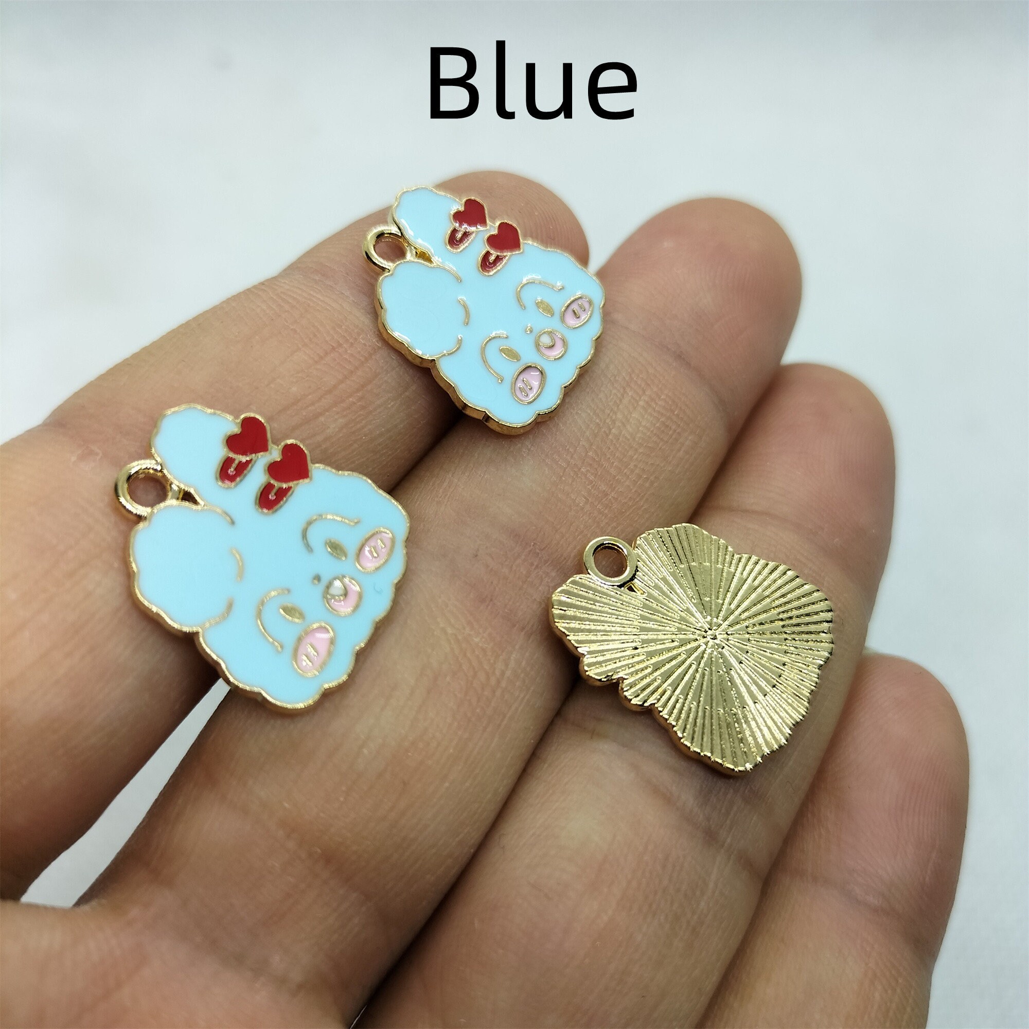 1619mm Gold Metal Charm Enamel Cartoon Animal Charms Pendant - Etsy