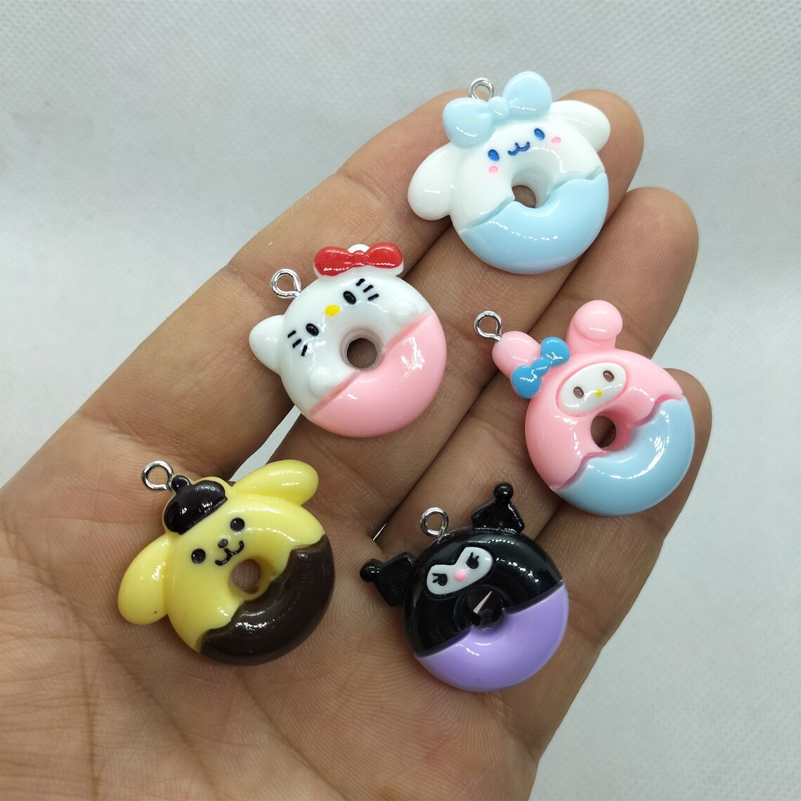 Rainbow Resin Donut Charms Cartoon Animal Charm Pendant for - Etsy