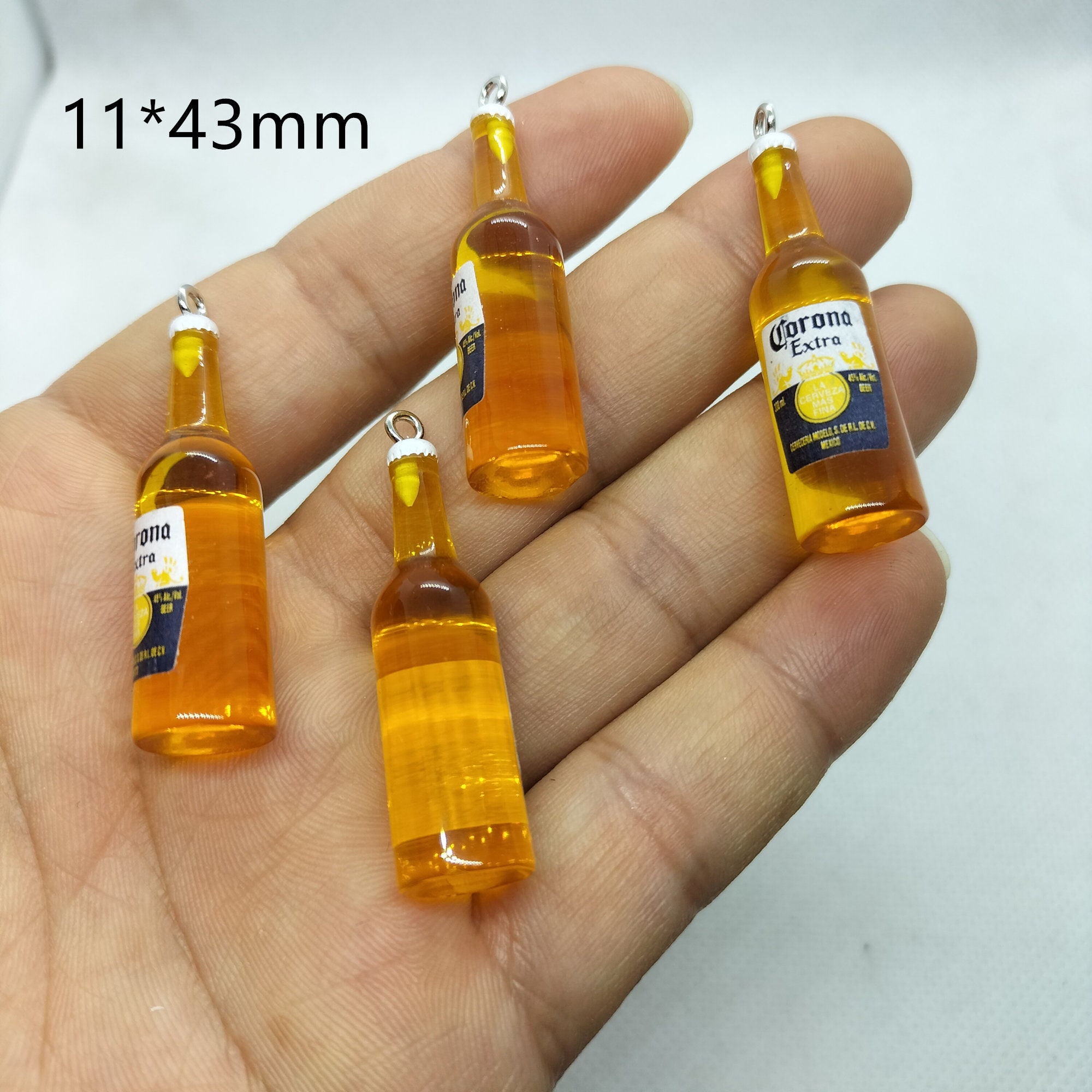 11*43mm Resin Beer Bottle Charm Beverage Drink Bottle Charms Pendant ...