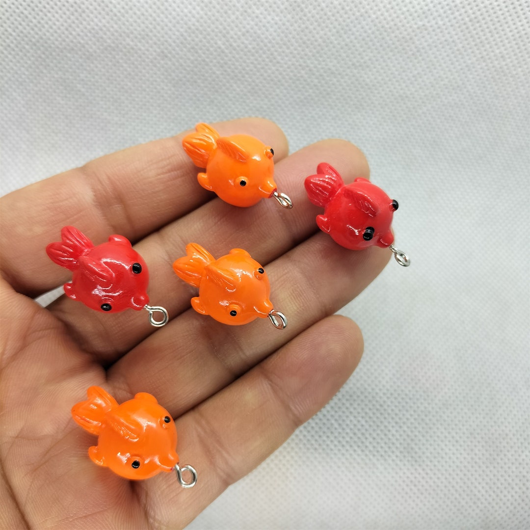 15*26mm Cartoon Fish Charm Resin Ocean Animal Fish Charms Pendant for ...