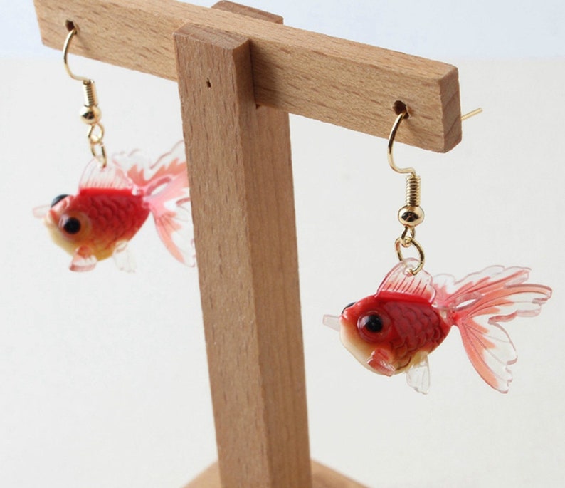 Good Luck Goldfish Charm Carton Animal Resin Simulation Animal Fish ...