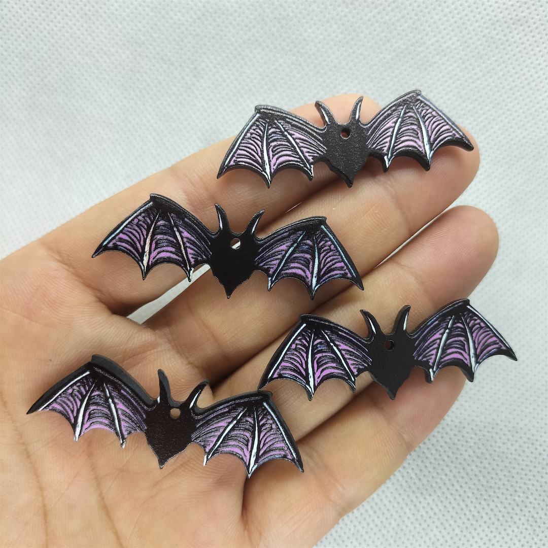 28*50mm Cartoon Bat Charm Acrylic Animal Charms Pendant for DIY Earring ...
