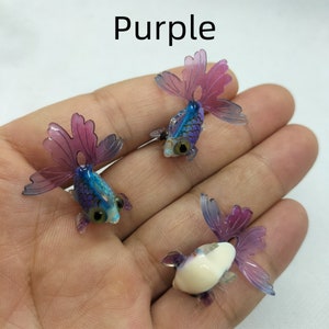 Good Luck Goldfish Charm Carton Animal Resin Simulation Animal Fish ...