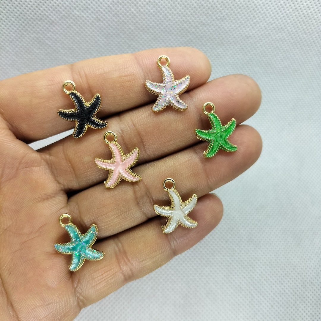 15*18mm Starfish Charm Enamel Cartoon Animal Charms Pendant for DIY ...