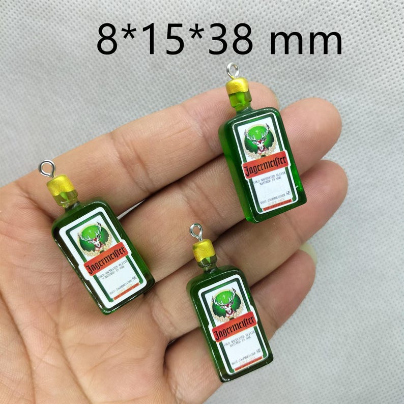 11*43mm Resin Beer Bottle Charm Beverage Drink Bottle Charms Pendant ...
