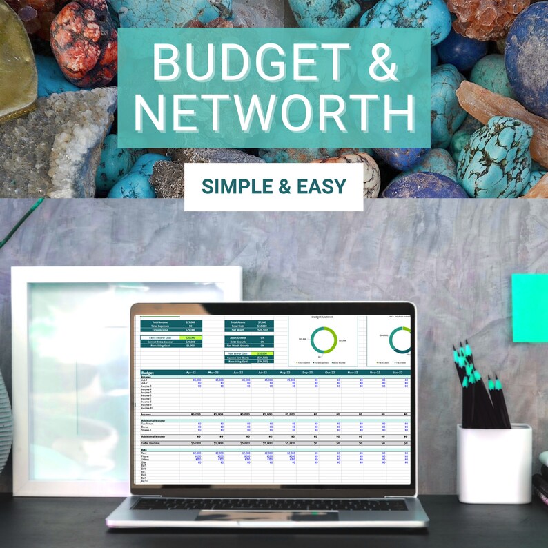 Budget & Net Worth Spreadsheet - Etsy