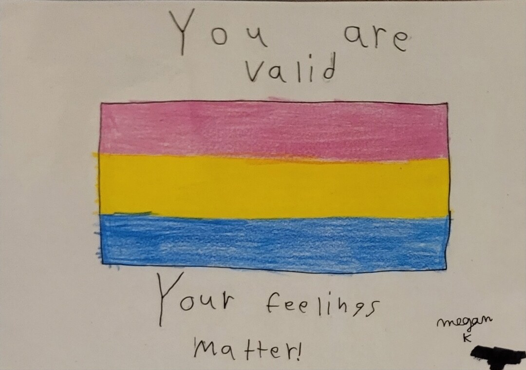 Pansexual Flag Drawing - Etsy