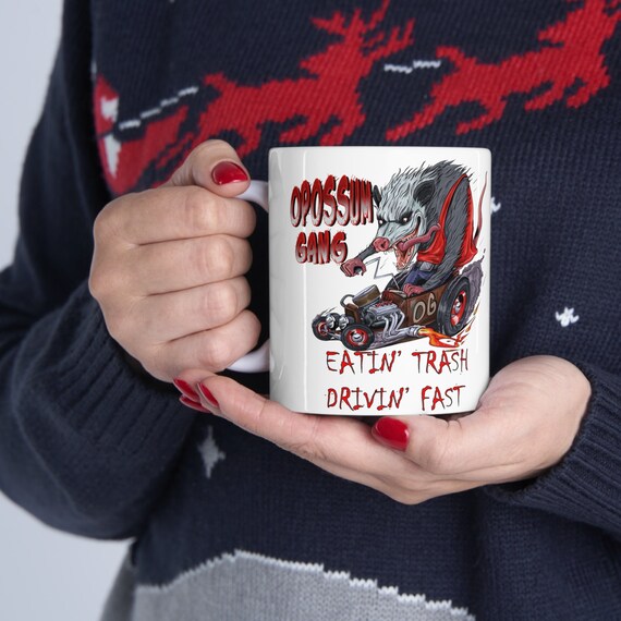 Opossum Gang og Rat Rod Ceramic Coffee Mug - Etsy