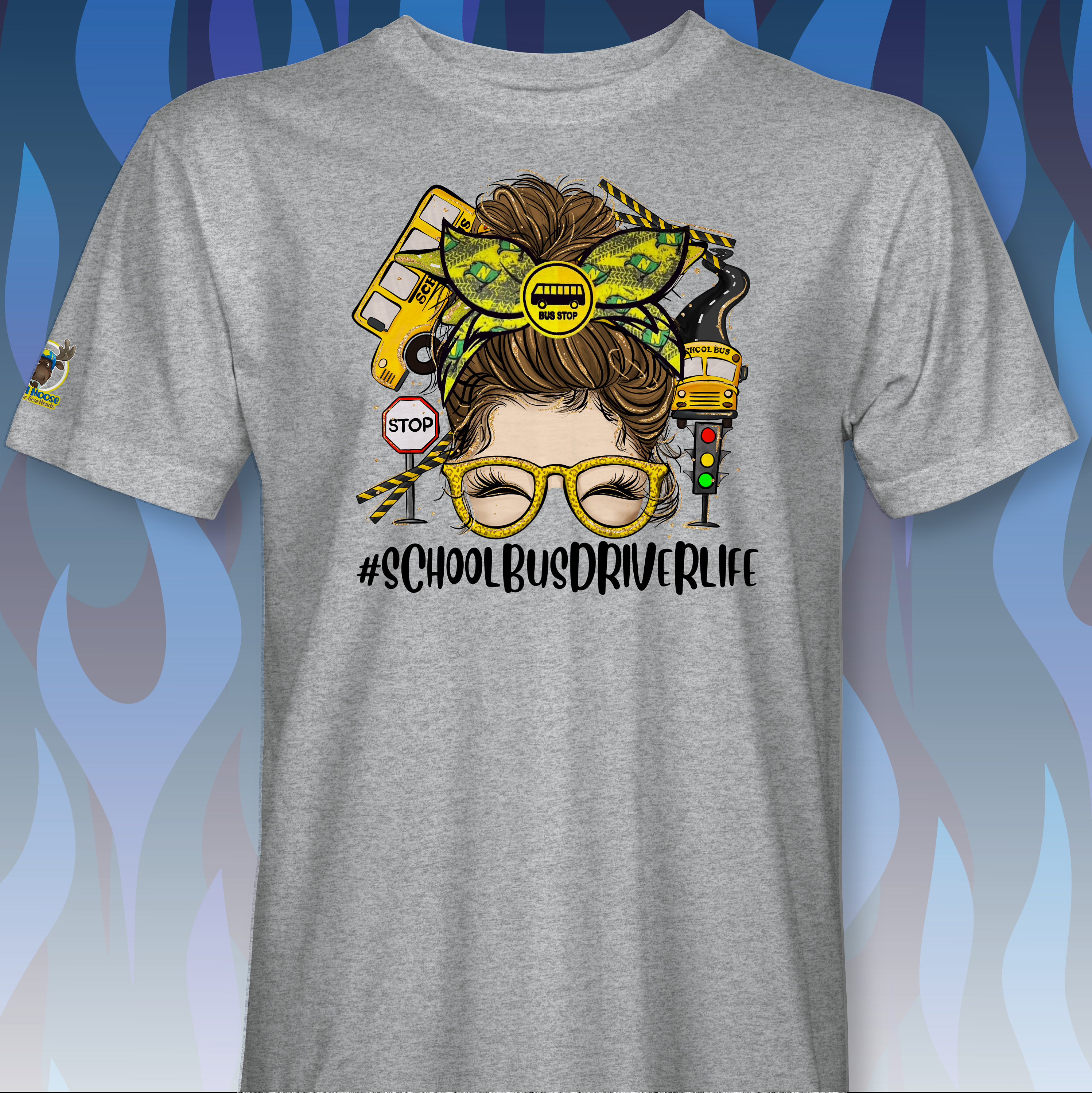 Messy Bun School Bus Driver Life Bus Driver T-shirt RM0381 - Etsy