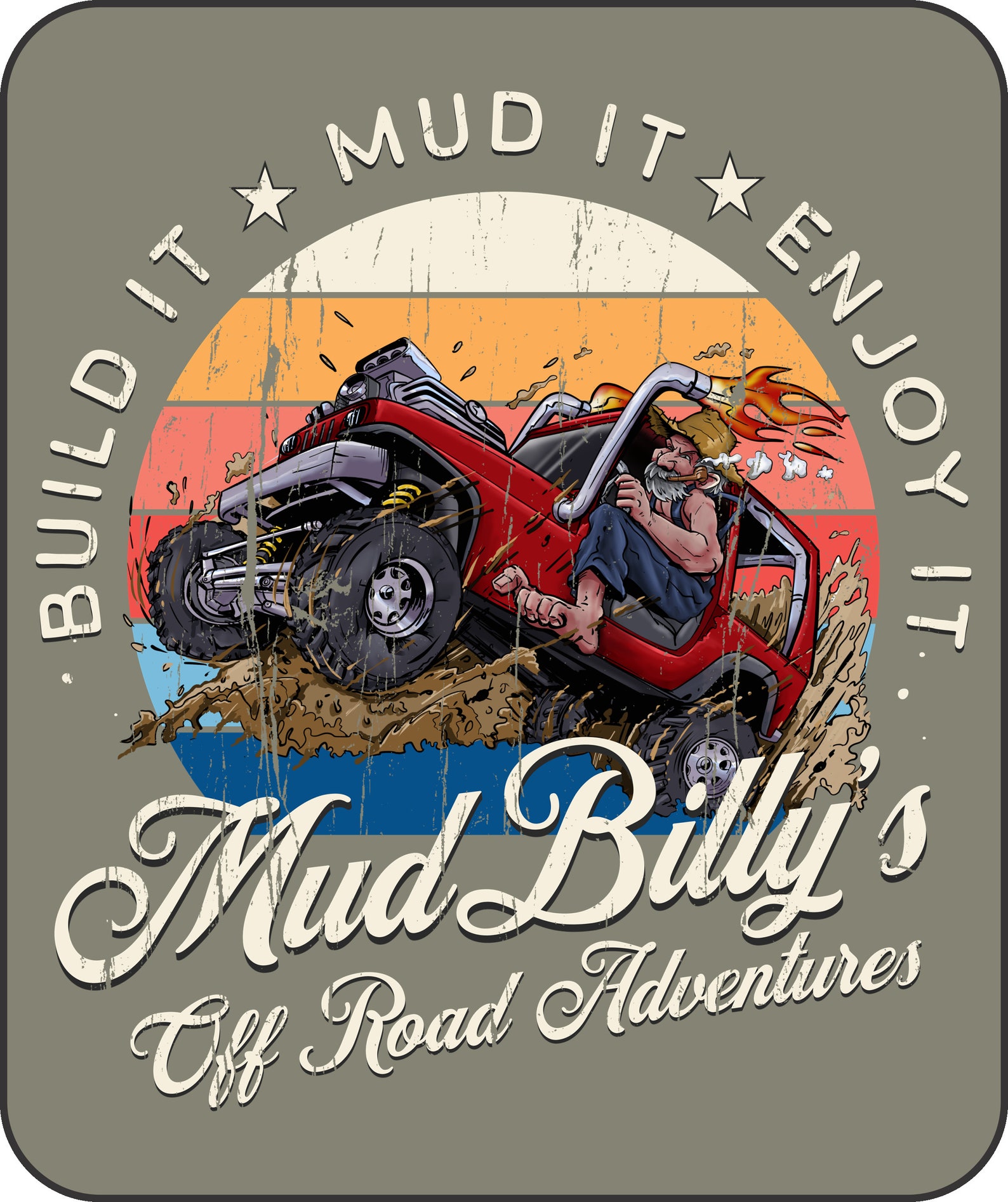 Mud Billy's Off-road Adventure Distressed Mouse Pad RM0282 - Etsy