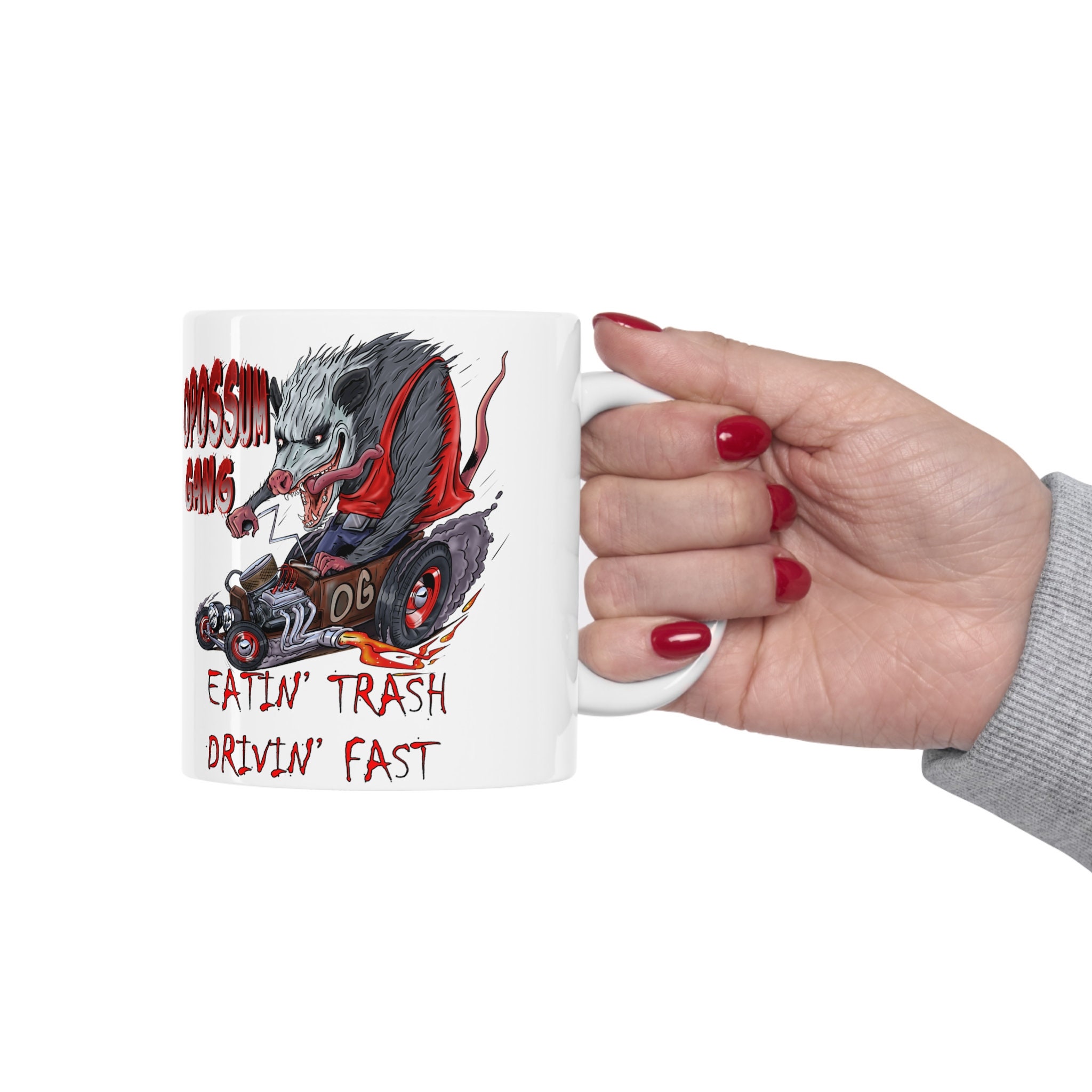 Opossum Gang og Rat Rod Ceramic Coffee Mug - Etsy