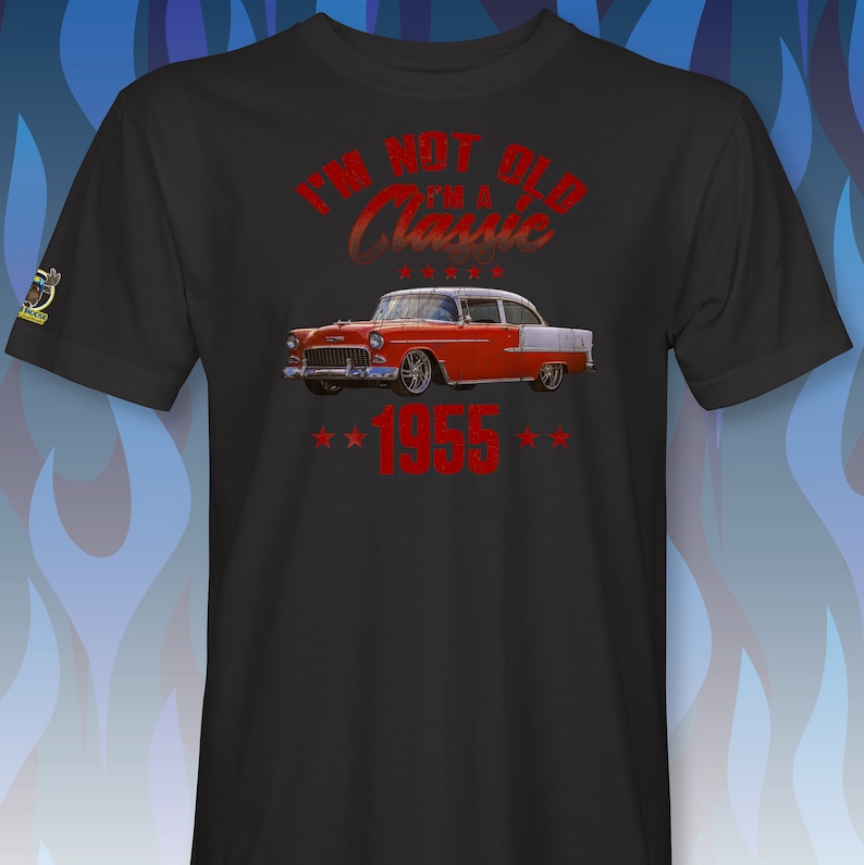 Classic 1955 Chevy Bel Air 2 Door Post T-shirt RM0323 - Etsy