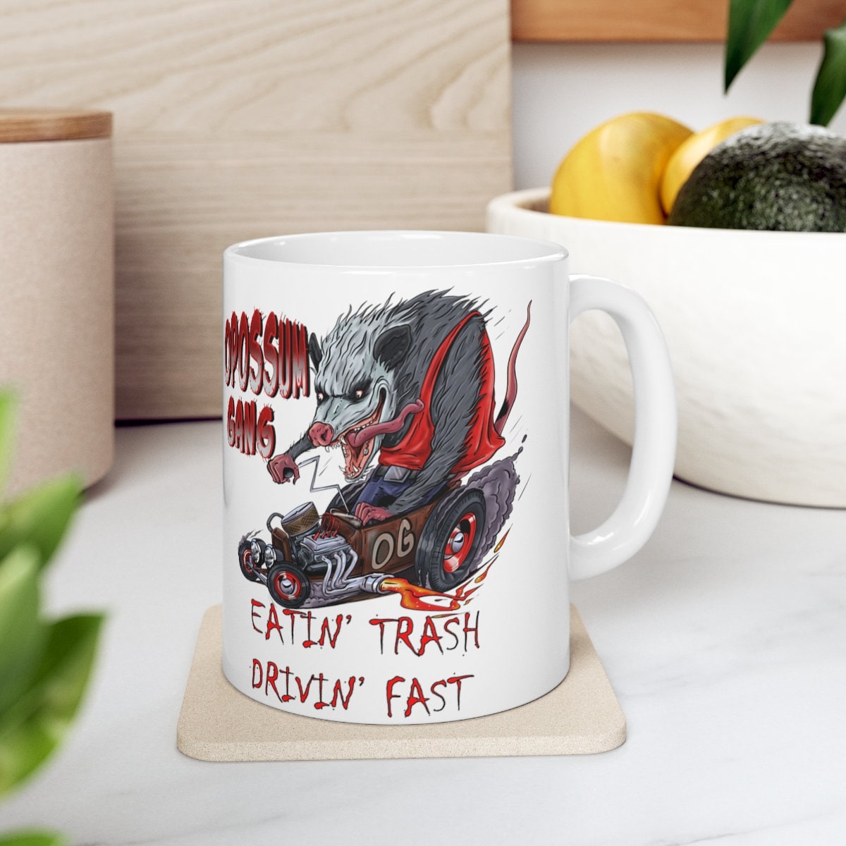 Opossum Gang og Rat Rod Ceramic Coffee Mug - Etsy
