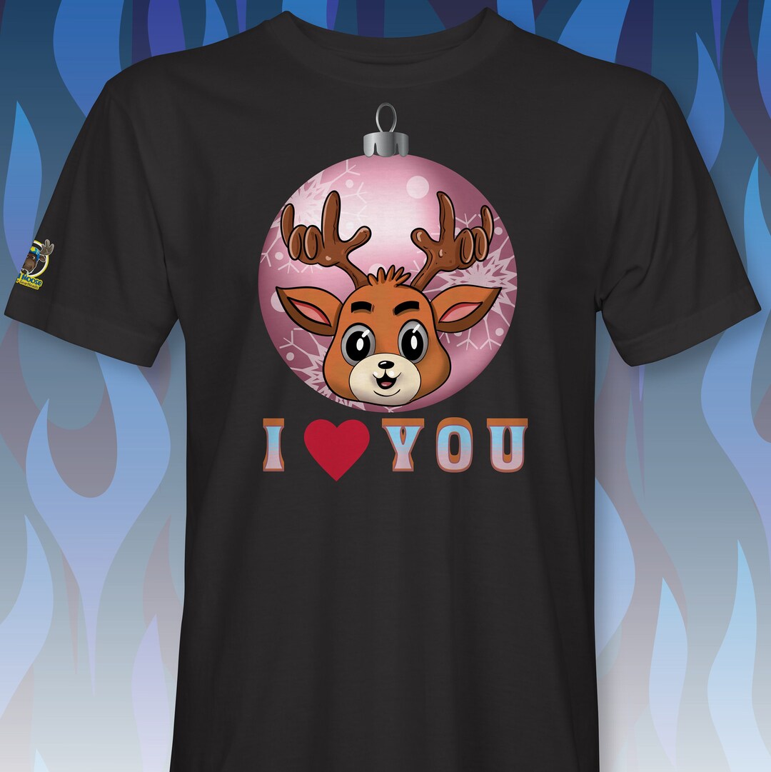 Cute Deer With American Sign Language ASL I Love You Antlers on a ...