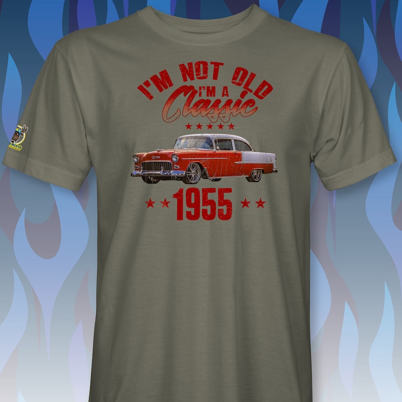 Classic 1955 Chevy Bel Air 2 Door Post T-shirt RM0323 - Etsy