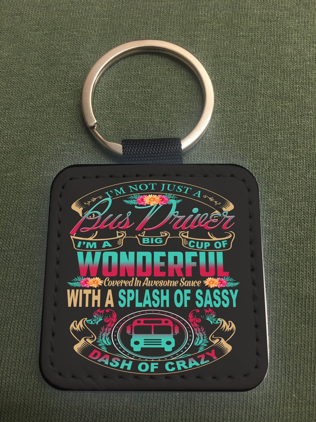 Not Just A Bus Driver Key Fob Chain KF022 - Etsy