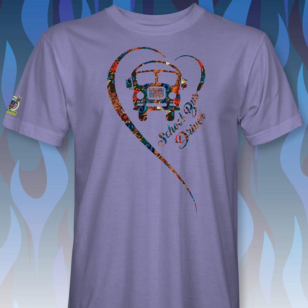 School Bus Driver Heart -bus Driver T-shirt RM0051 - Etsy